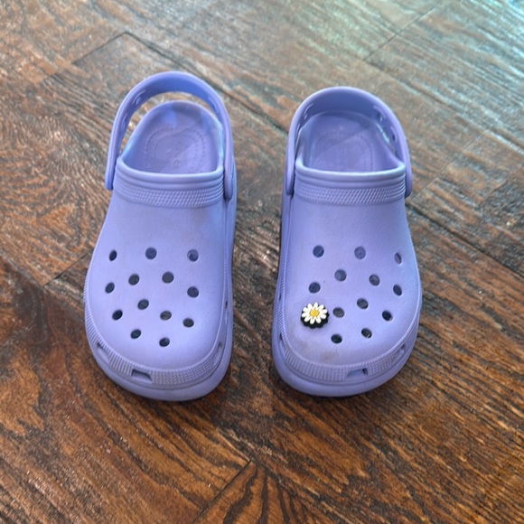 CROCS | Shoes | Kids Purple Clogs With Daisy Charm | Poshmark